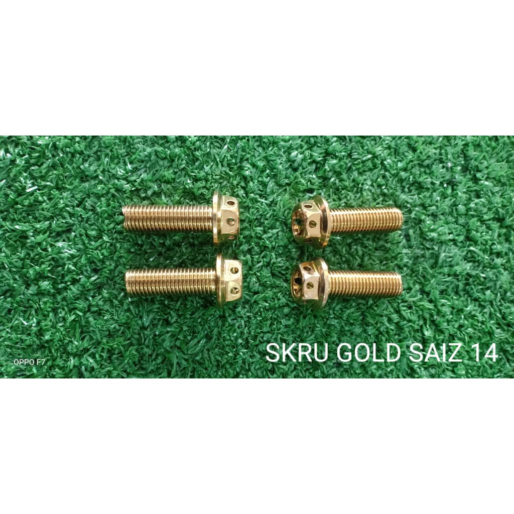 SKRU2 TITANIUM/GOLD SAIZ 12/SAIZ 14 SKRU FOOTREST/SKRU IKAT EXZOS/SKRU ...