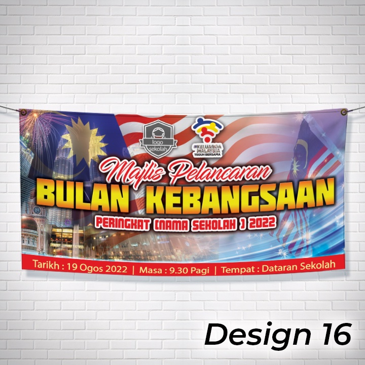 Banner custom Sambutan Kemerdekaan / Hari Kebangsaan (PVC tarp | custom ...