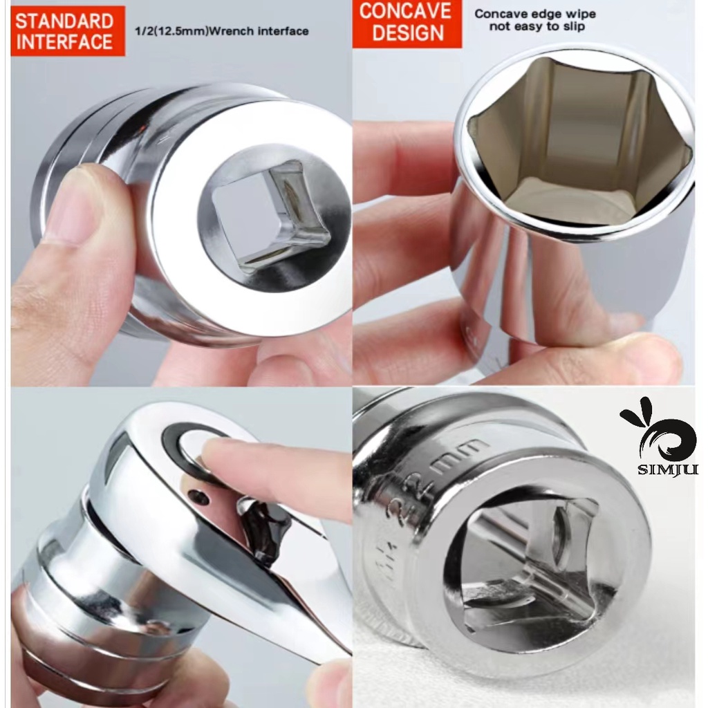 CRV 1/2" (8mm-32mm) Electric Impact Wrench Hex Socket Head Adaptor ...