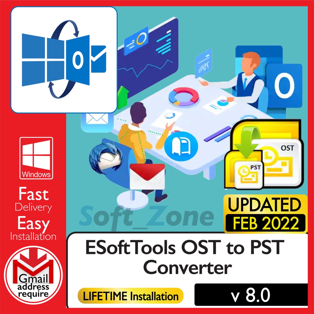 ESoftTools OST to PST Converter 8.0 [WINDOWS x64] - Digital Download | Shopee Malaysia