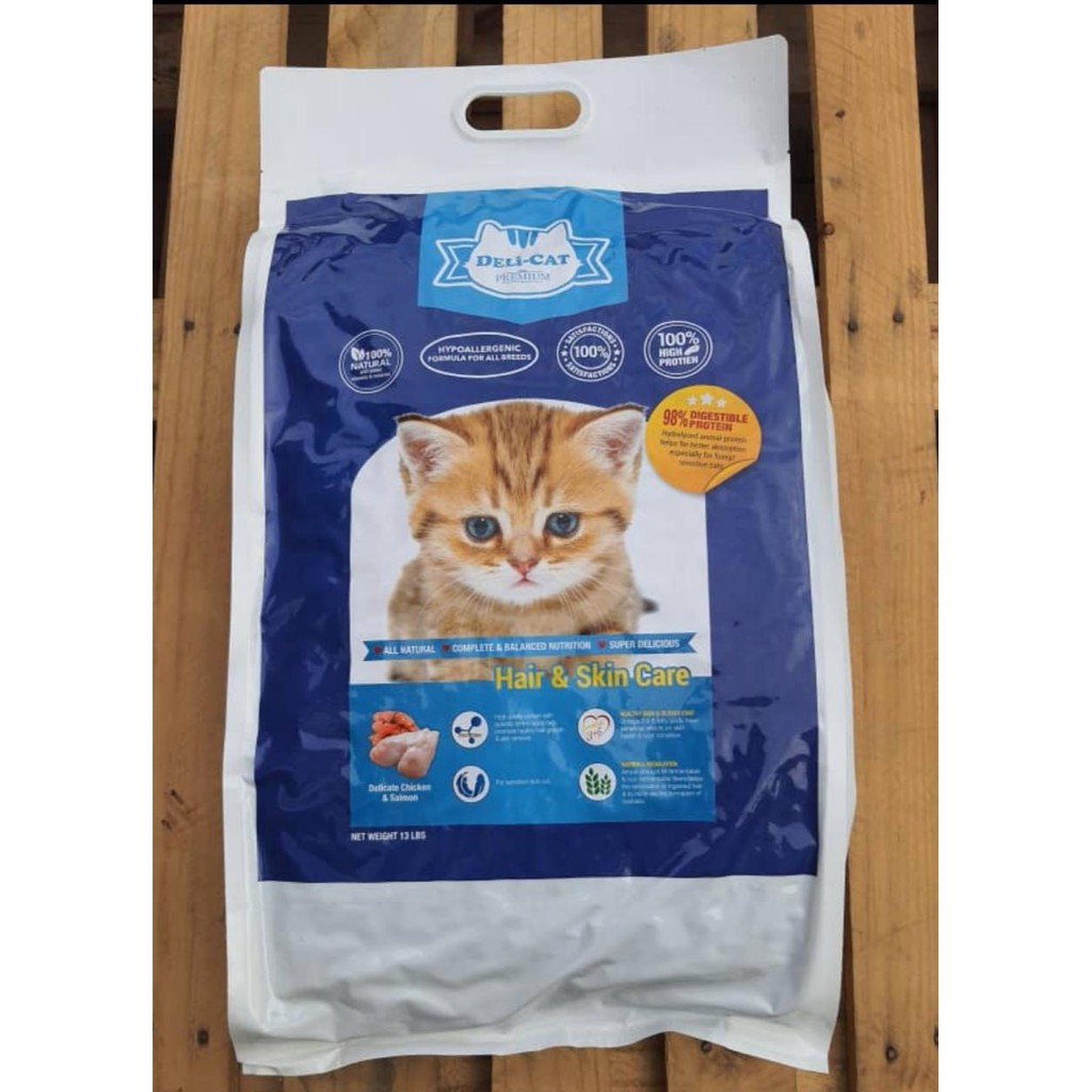 DELI-CAT PREMIUM CAT FOOD 6KG (HAIR & SKIN CARE) | Shopee Malaysia