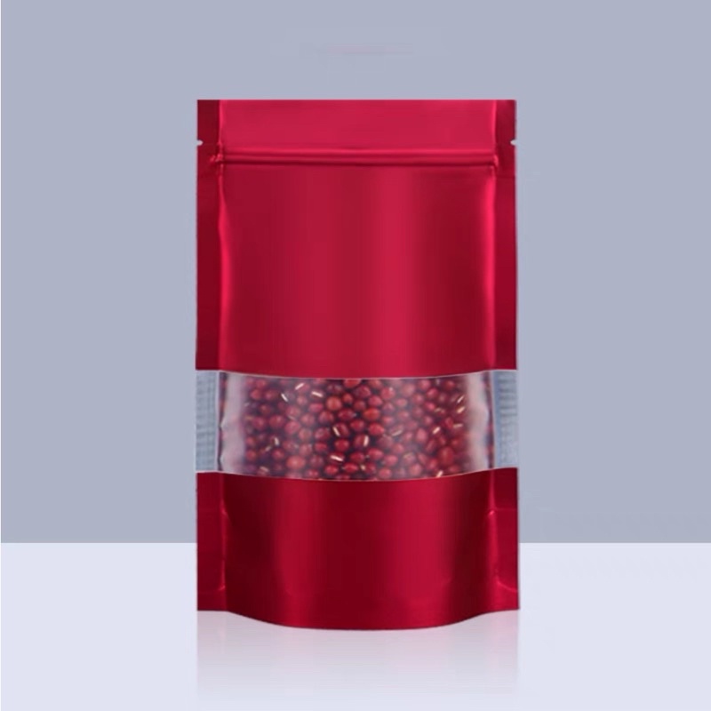 50pcs Colour Matte Zip lock Bag with Window/ Colour Aluminium Stand Zip ...