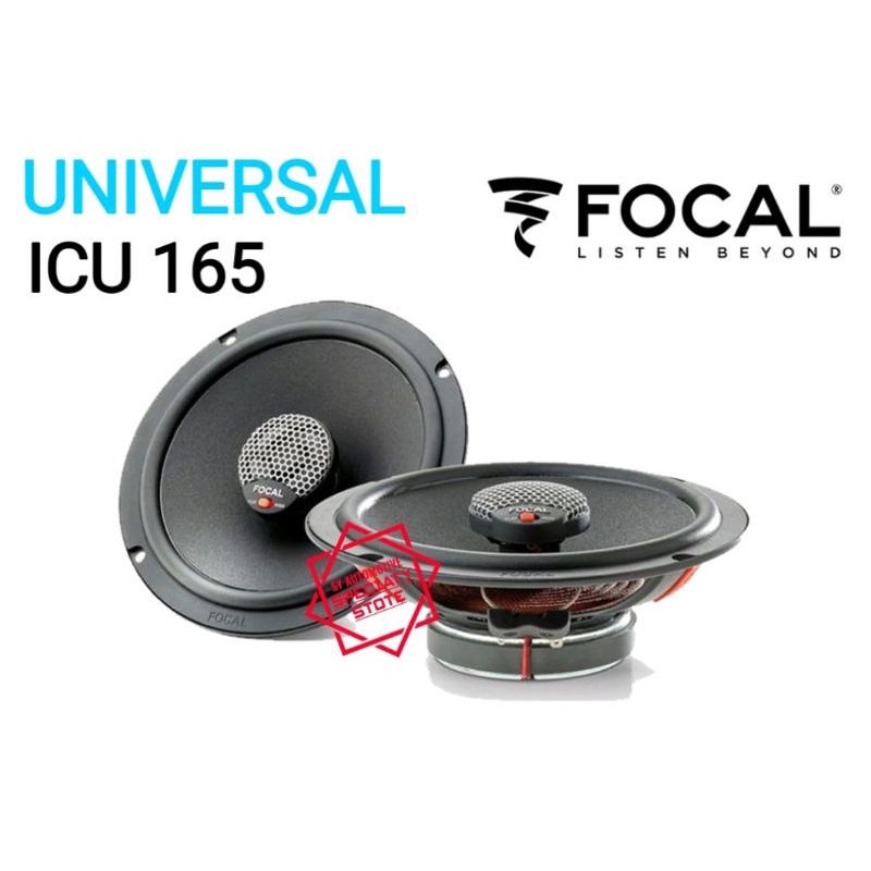 Focal 2-Way Coaxial Kit - 165mm Car Woofer ICU 165 2-Way 140W Max. Power Coaxial Car Speakers ...