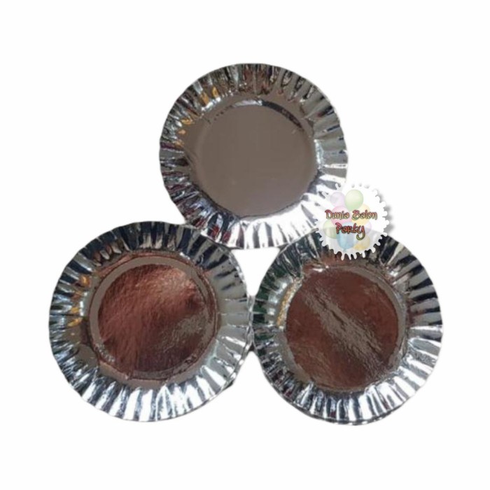 Paper Cake Plate / Paper Plate / Silver Paper Birthday Plate | Shopee ...