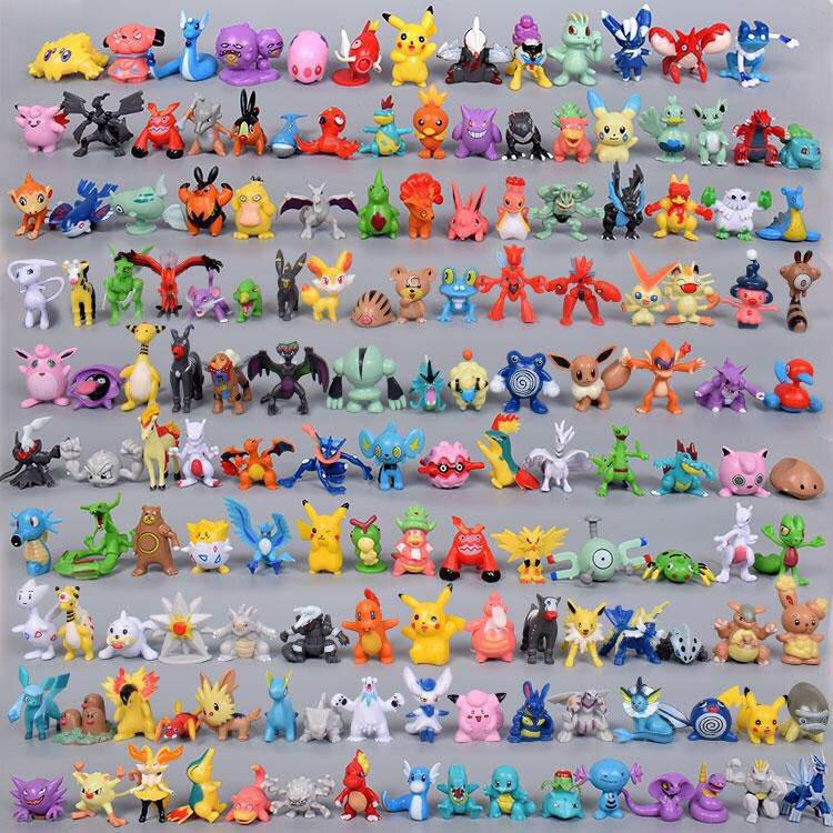 48pcs/set 96pcs/set Cute Mini Pokemon Doll Action Figures Pokémon ...