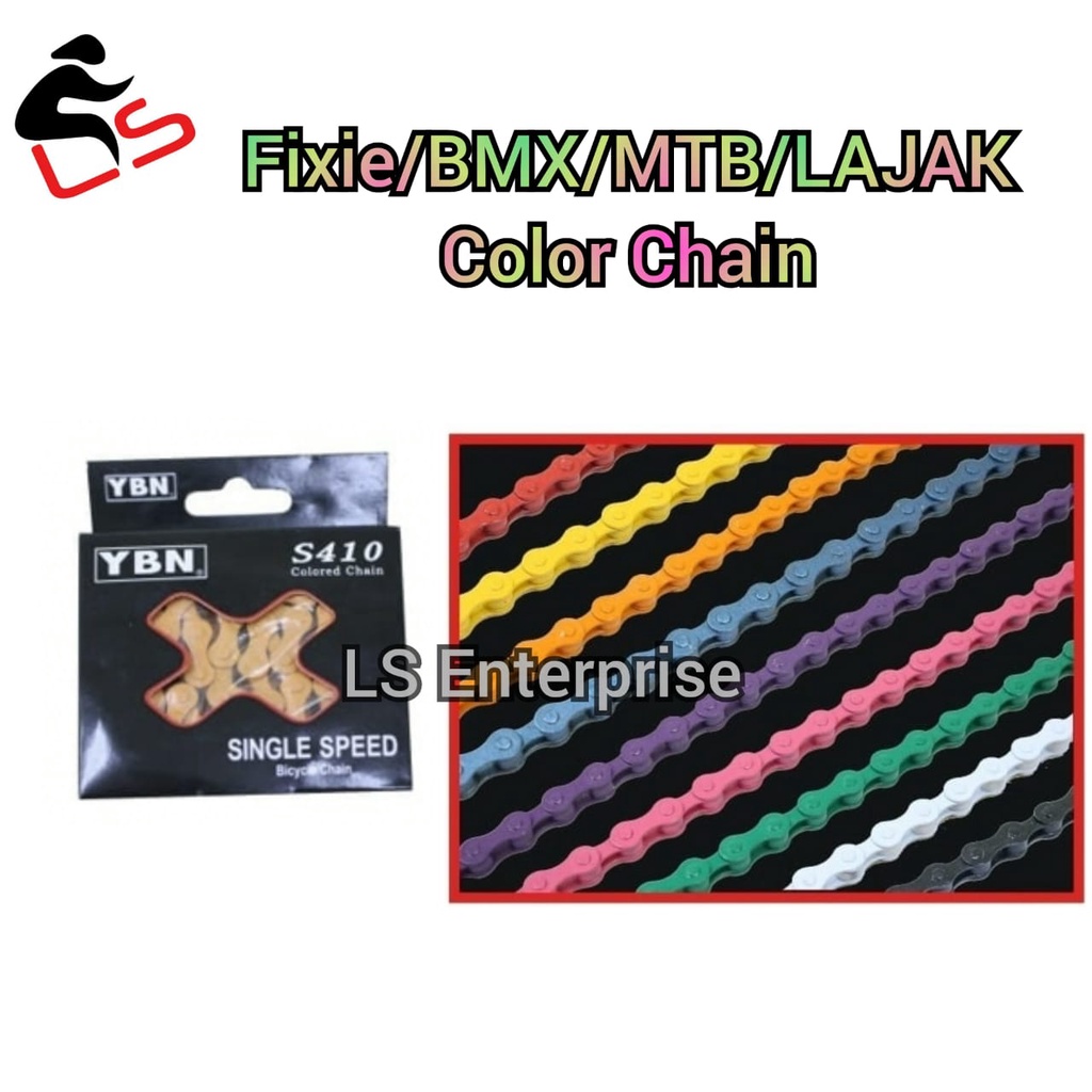 YBN Bicycle Colored Chain Fixie BMX Single Speed Rantai Warna Basikal ...