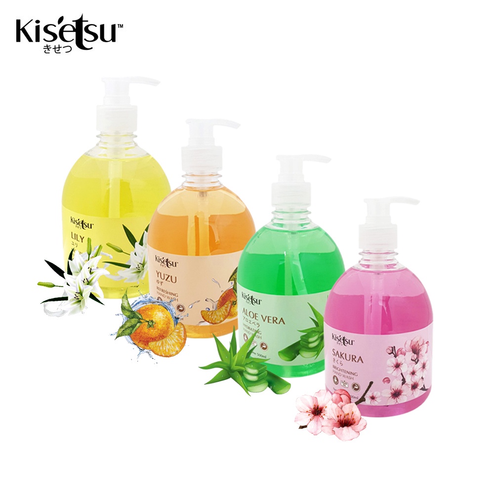 KISETSU Hand Wash 500ml (YUZU / LILY / SAKURA / ALOE VERA) | Shopee ...
