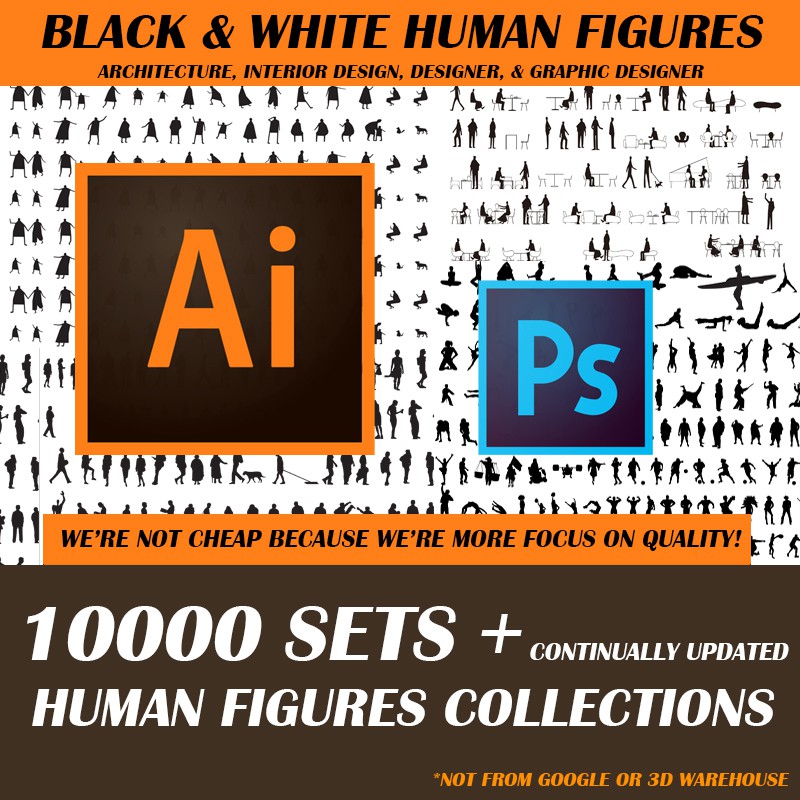 (Upgrade)Black & White human figure human vector photoshop template ...