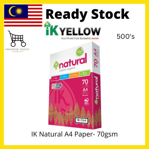 IK Natural A4 Paper (70gsm) 500'S Kertas A4 A4 Paper 500 Sheets A4 Paper 70gsm Kertas A4 70gsm ...