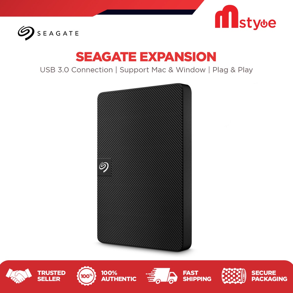 Seagate Expansion 1TB / 2TB / 4TB USB 3.0 Portable External Hard Drive ...