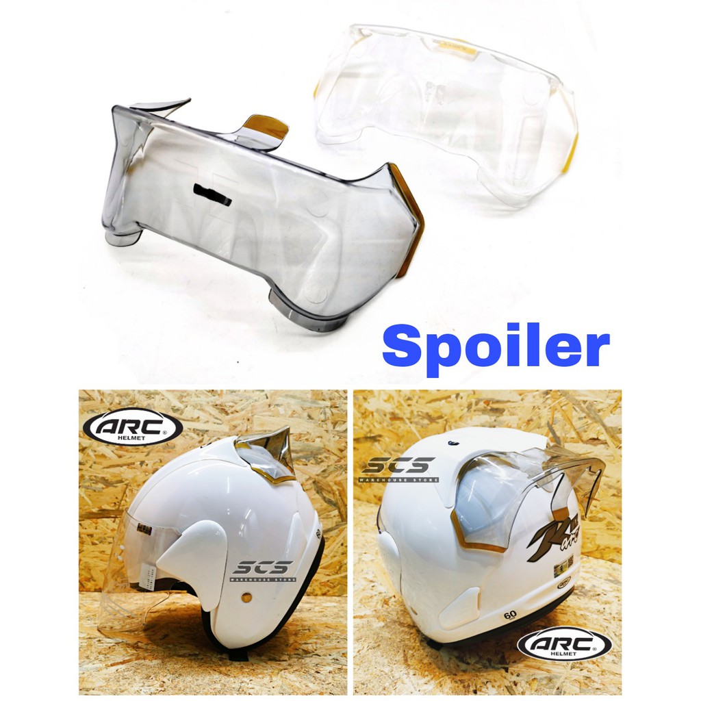 TAIRA RACING AERODYNAMIC HELMET SPOILER FOR ARC RITZ YF1 YF-1 Malibu ...