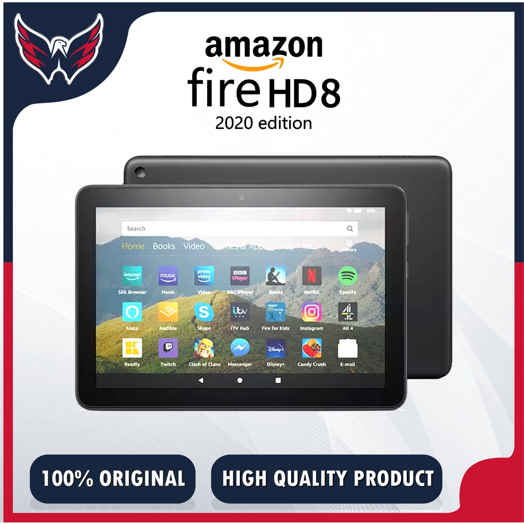 Amazon Fire HD 8 Tablet 2020, 8" HD Display 64 GB WiFi (10th Generation ...