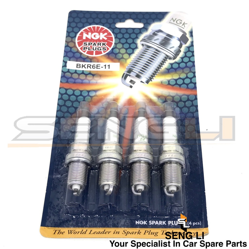 100% ORIGINAL NGK SPARK PLUG BKR6E11 (1SET 4PCS)-PROTON/PERODUA/TOYOTA ...