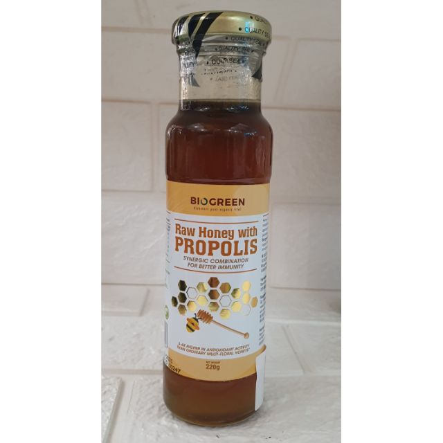BIOGREEN RAW HONEY with PROPOLIS 220g(exp 10/25) | Shopee Malaysia