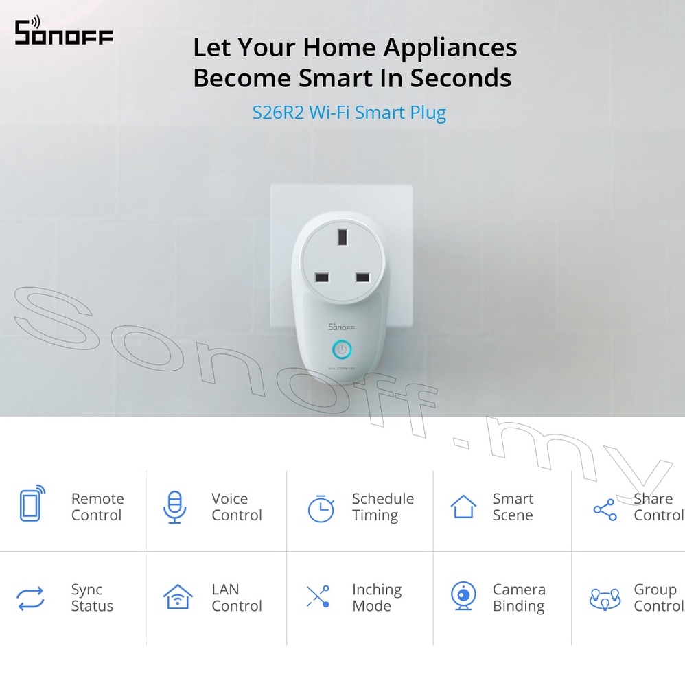 SONOFF S26R2ZB ZigBee Smart Plug Smart Socket APP Controlled Wireless Socket Timer Smart Switch ...
