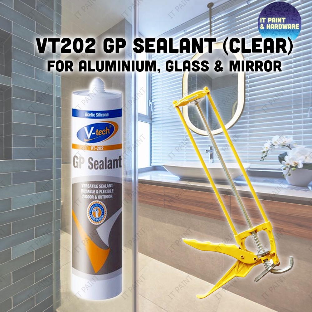 V-Tech VT-202 General Purpose Silicone GP Sealant (Clear) Gam Aquarium ...
