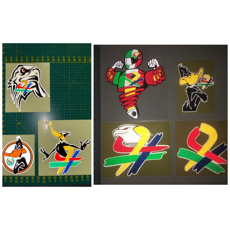 Sticker Pangkah Motor Helmet Benetton Pangkah Cutting Reflect tampal ...