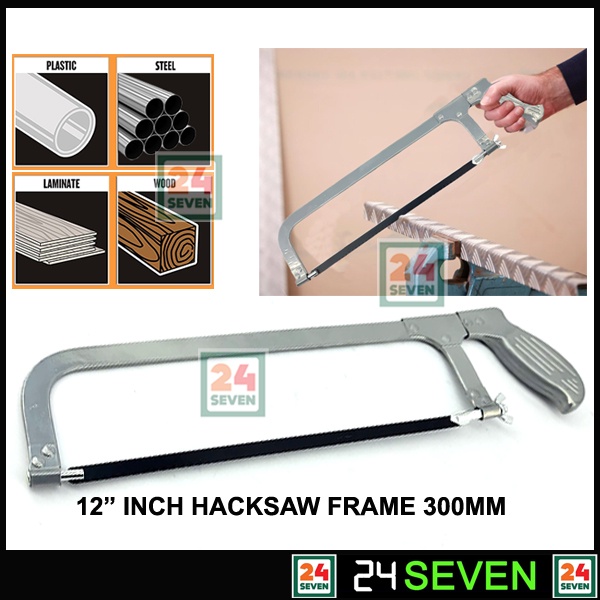 HIGH QUALITY HACKSAW FRAME SAW WITH BLADE 300MM 12INCH | Shopee Malaysia