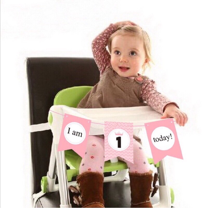 READY STOCK - I am one today HAPPY BIRTHDAY BANNER FLAG birthday ...