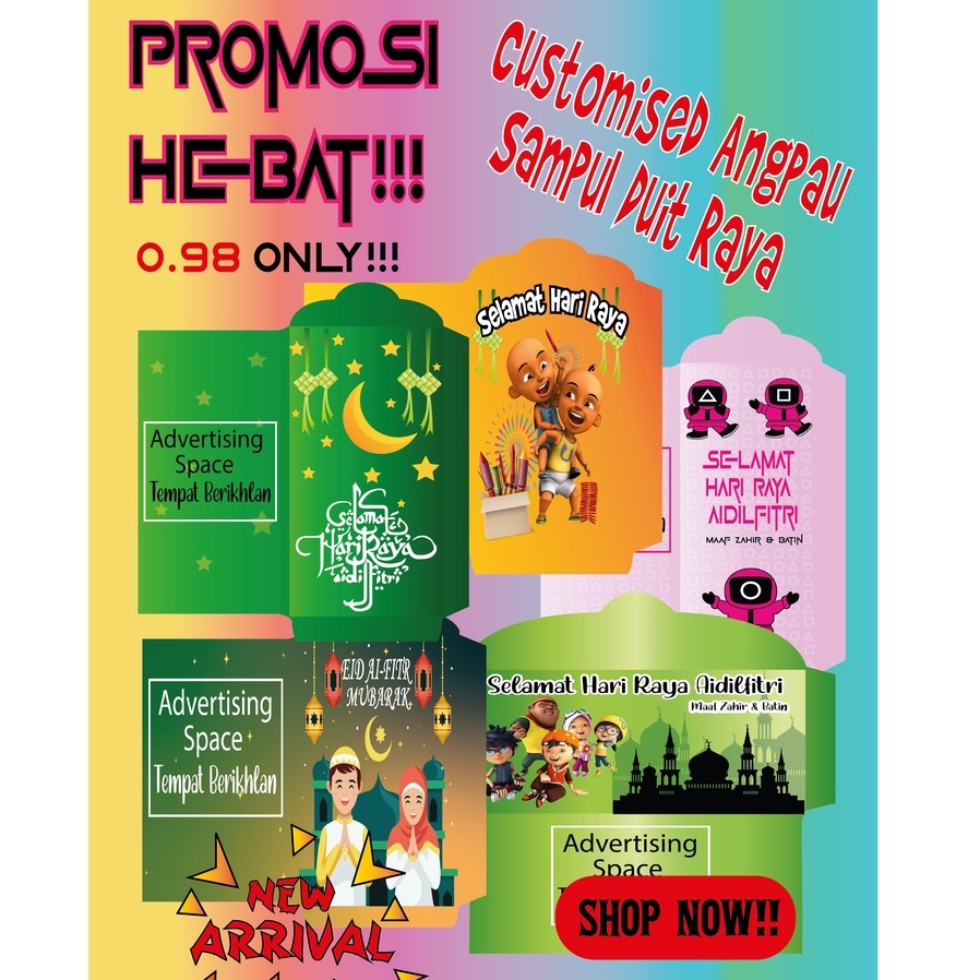 Custom Sampul Duit Raya Customized Design 2024 /Money pocket/Angpow ...