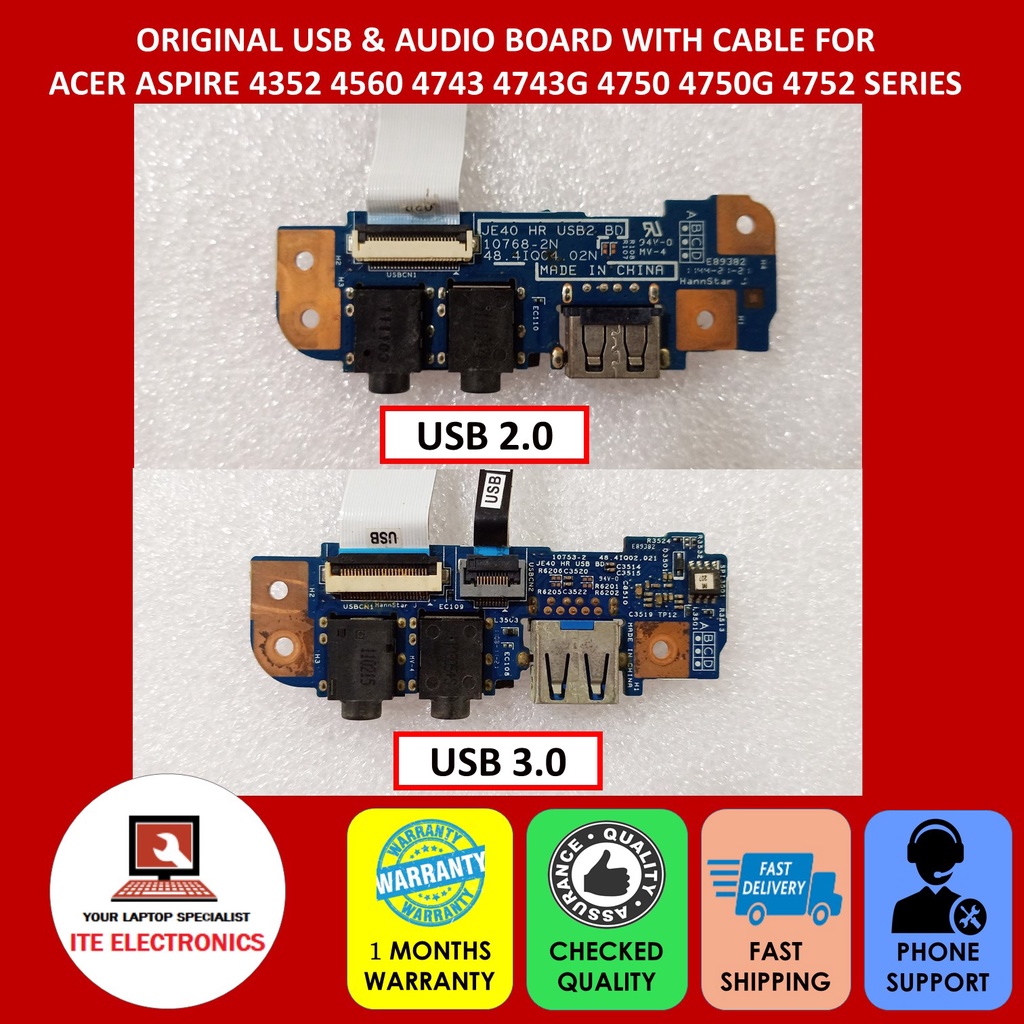 ORIGINAL ACER ASPIRE 4352 4560 4743 4743G 4750 4750G 4752 LAPTOP JE40 ...