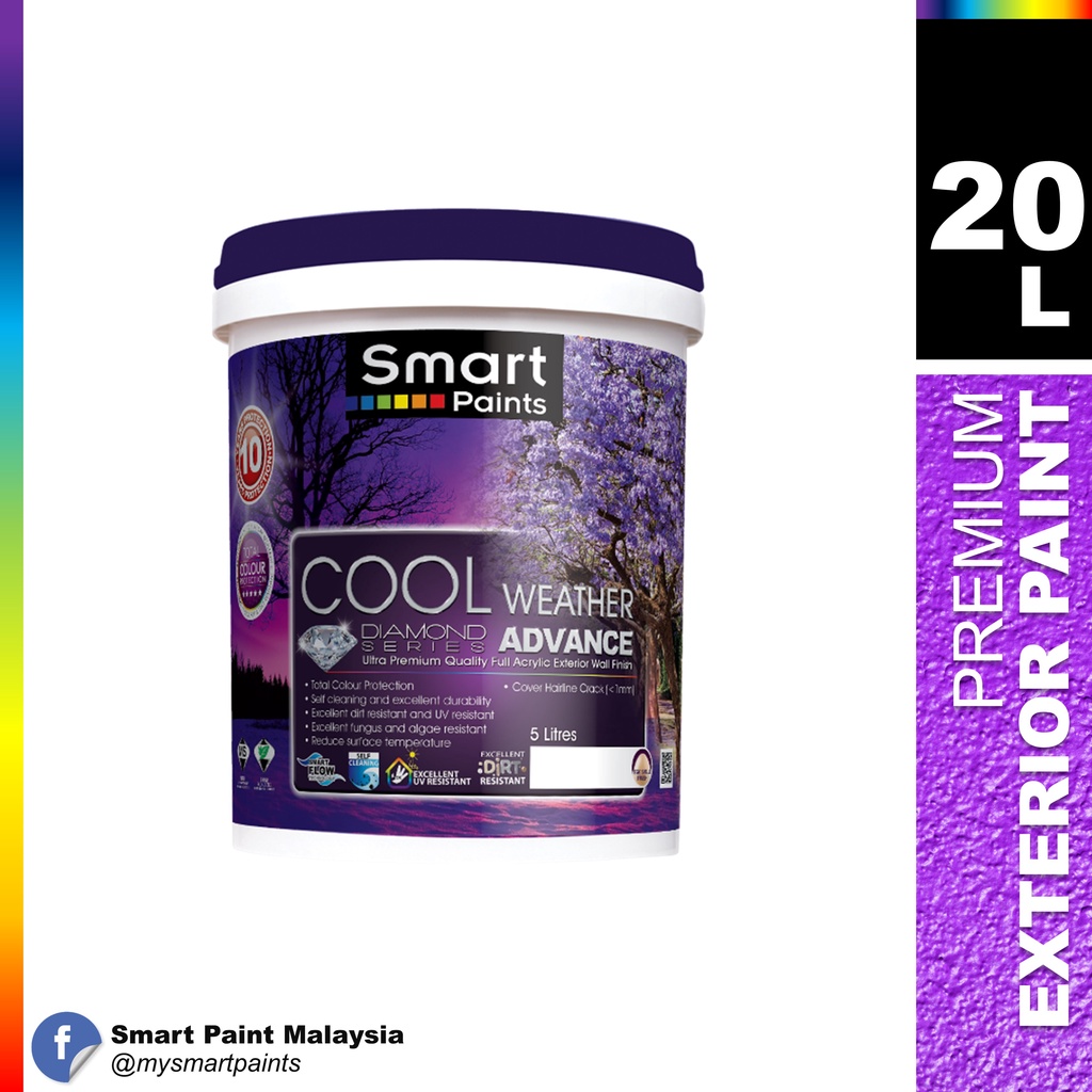 Smart Paints Cool Weather Diamond Series Advance (20L) | Shopee Malaysia