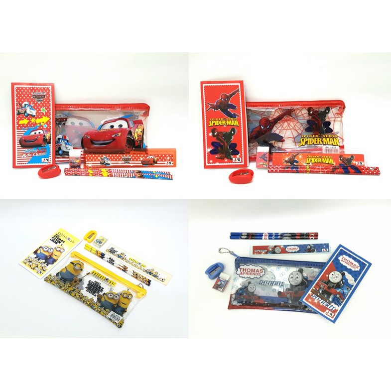 Stationery Set - Spiderman - Cars - Thomas - Minion | Shopee Malaysia
