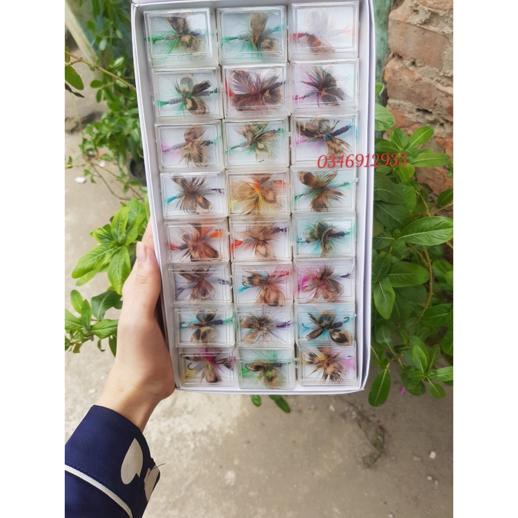 Butterfly insect bait with fake feathers and feathers for fishing with ...