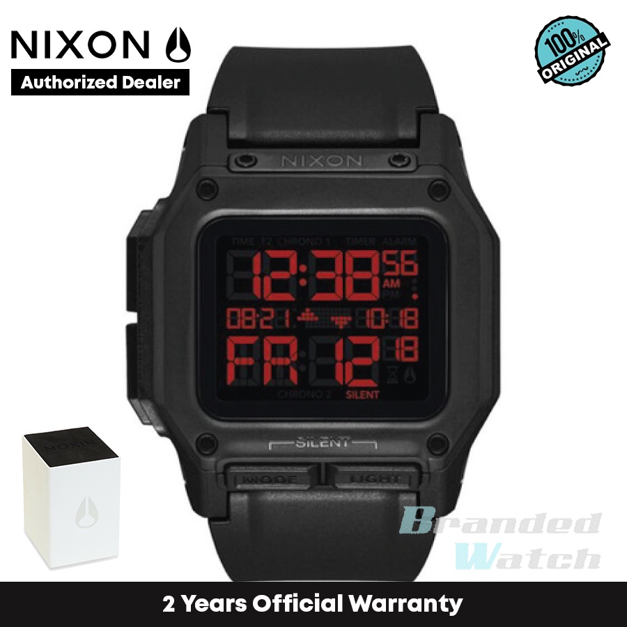 [Official Warranty] Nixon A1180760 Men's Regulus 46mm All Black ...