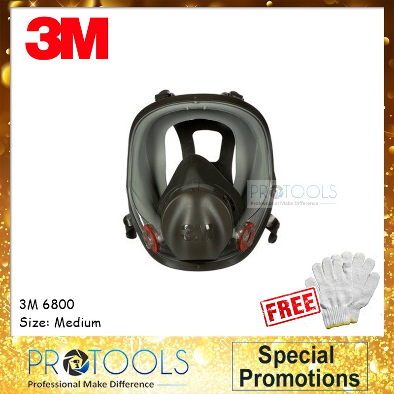 3M 6800 Reusable Full Facepiece Respirator Medium Size [Respirator Only ...
