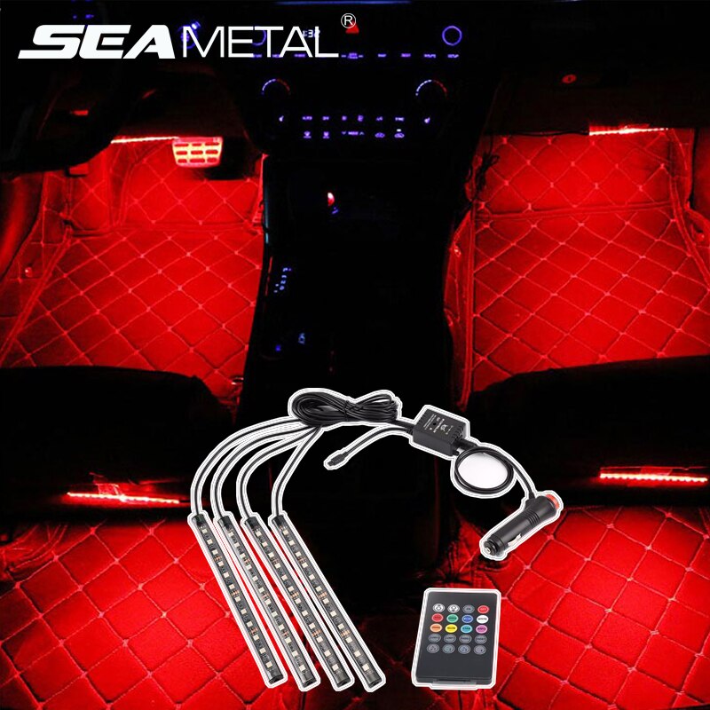 12V LED Car RGB Strip Lamps Auto USB Atmosphere Lights Interior Decoration Ambient Light USB ...