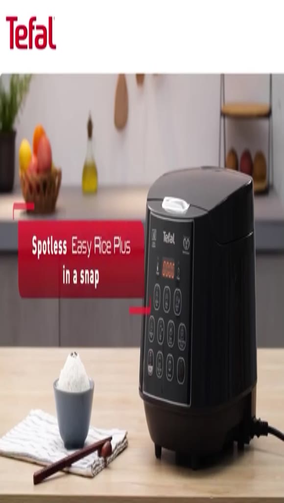 Tefal 1.8L Easy Plus AI Smart Rice Cooker (11 Programs) 10 Cups RK736B ...