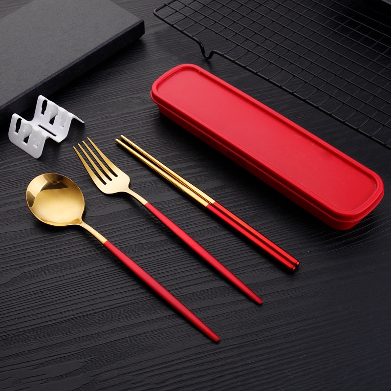 Portable Tableware / Cutlery Set [Stainless Steel Fork Spoon Chopsticks ...