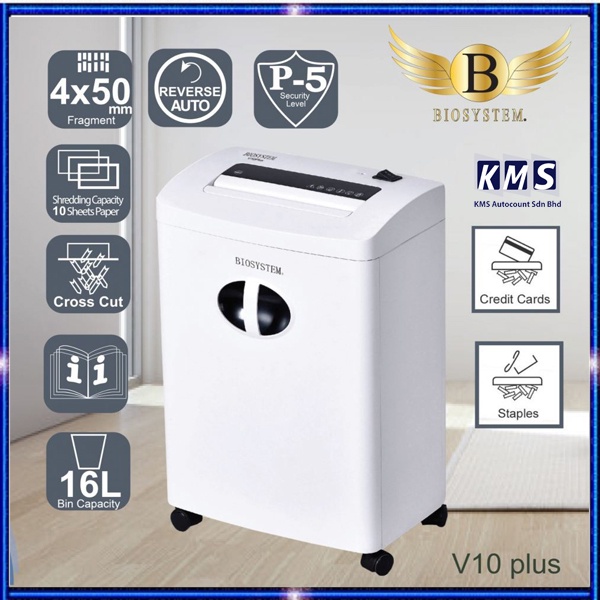 Biosystem cross cut paper shredder V10 plus | Shopee Malaysia