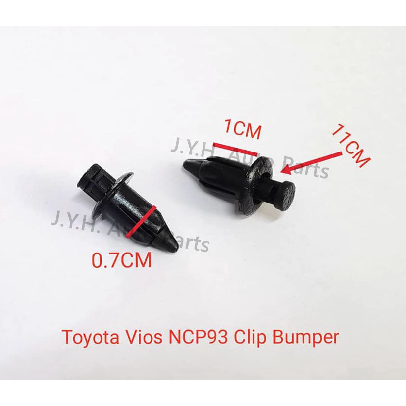 Toyota Vios Ncp93 Clip Bumper Front Bumper Clips 2008-2012 | Shopee ...