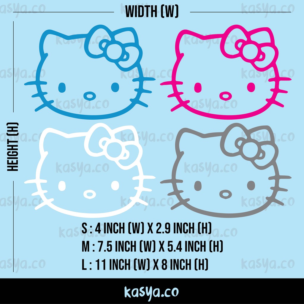 HELLO KITTY vinyl sticker cutting | Shopee Malaysia