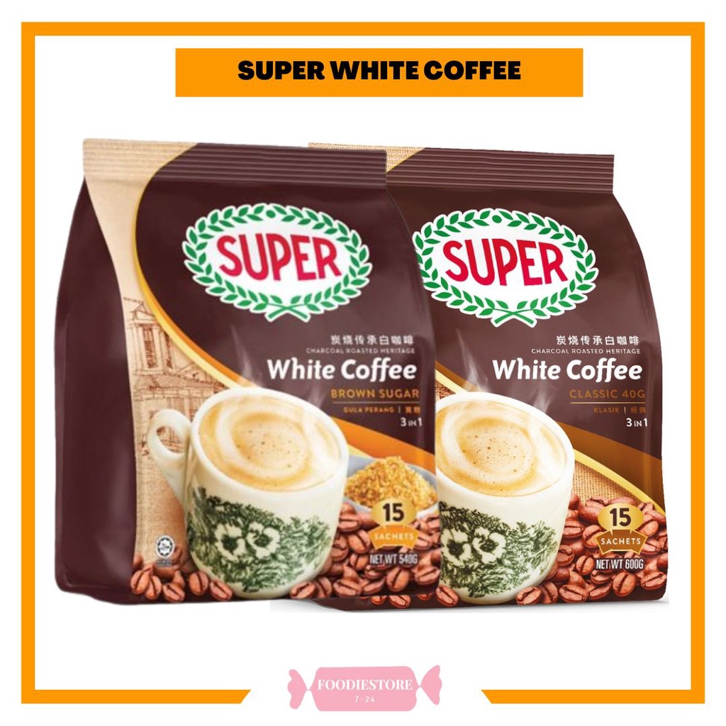SUPER Instant 3in1 White Coffee, 15 sachets | Shopee Malaysia
