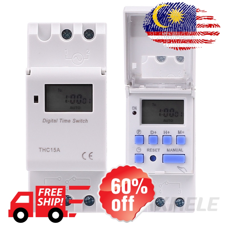 7 Days Programmable Digital TIME SWITCH Relay Timer Control AC 220V ...