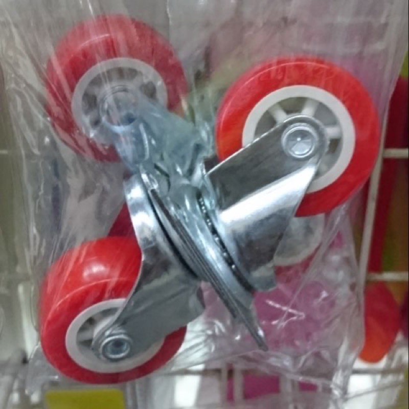 Swivel 360° Wheel (1 pair) Red / Roda 360° berpusing serbaguna (2pcs ...