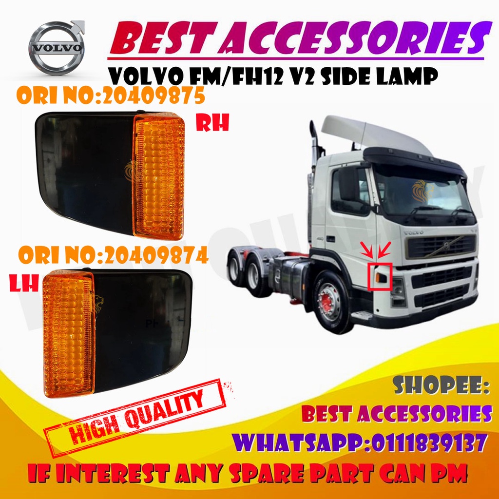 VOLVO FM/FH12 V2 SIDE LAMP (ORI NO : 20409874 LH / 20409875 RH) HIGH ...