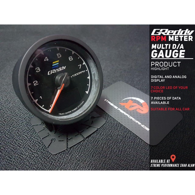 Greddy RPM Multi DA Gauge Thailand 7 Color Analog Digital Display ...