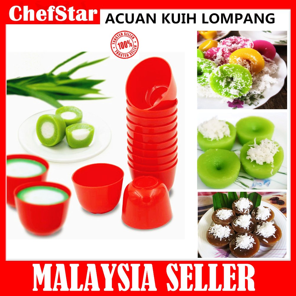 12PCS SMALL/BIG RED CUP Chefstar Acuan Kuih Lompang Acuan Kuih Apam ...