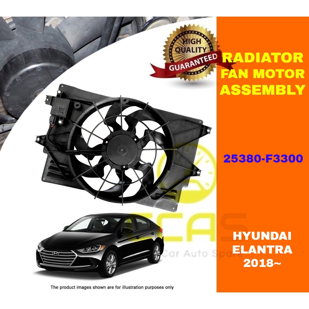Radiator Fan Motor Cooling Assembly set - Hyundai Elantra 2018~ - 25380 ...