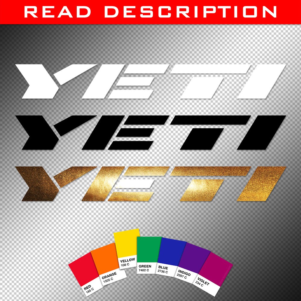 Stickers | (2) Yeti Bikes | Weather proof die-cut decals | 6 inches ...