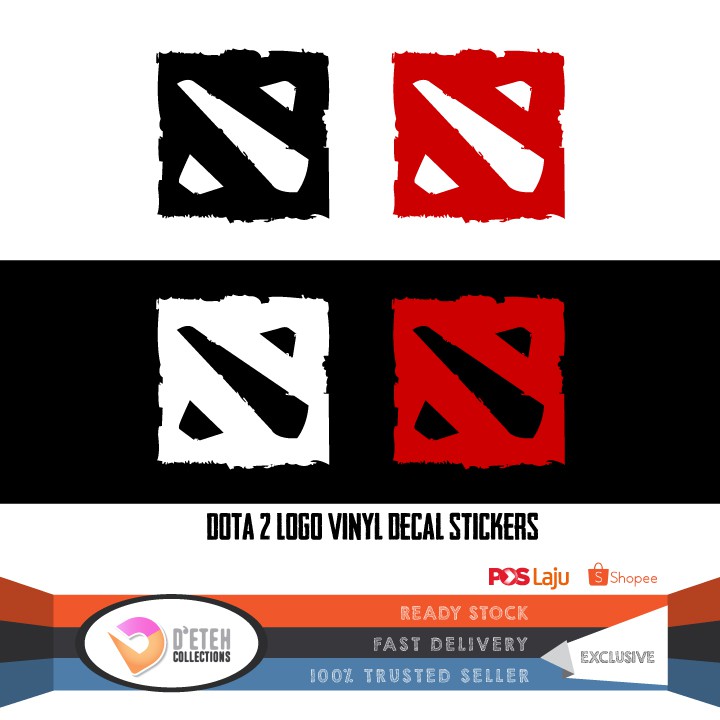 DOTA 2 Logo | 4 pcs | Vinyl Decal Stickers (Die-Cut) | Shopee Malaysia