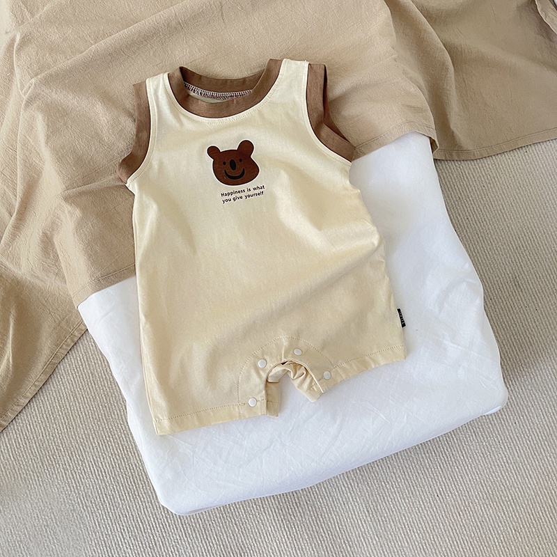 Cute Newborn Baby Clothes Summer Baby Boy Girl Sleeveless Romper ...
