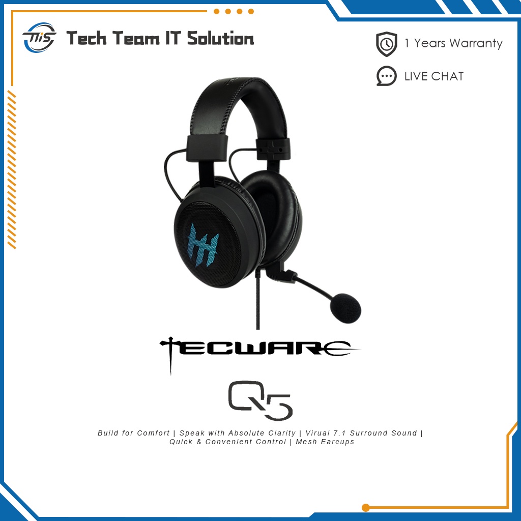 Tecware Q5 Premium 7.1 RGB Gaming Headset | Shopee Malaysia