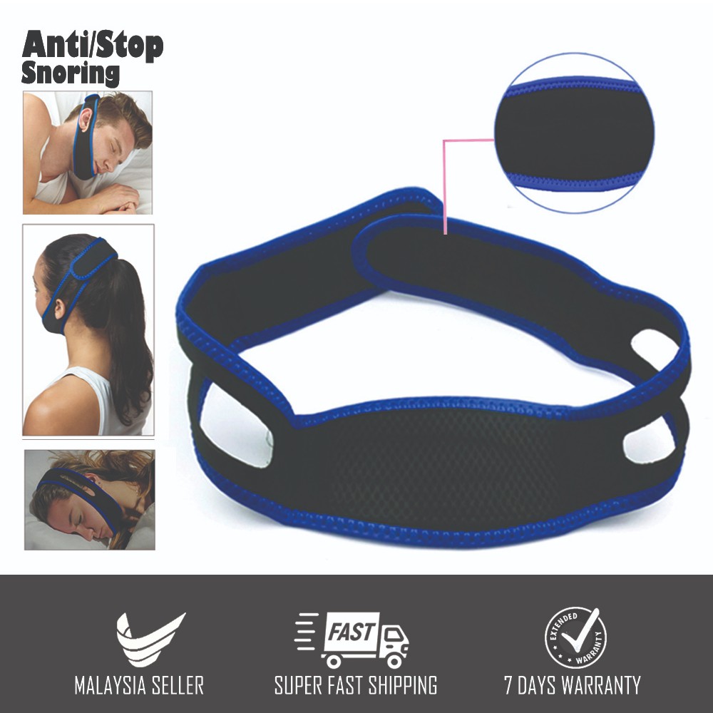 Stop Snore Anti Snoring Chin Strap Jaw Belt/Tali Cegah Dengkur | Shopee ...