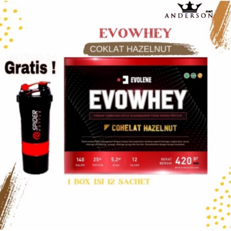 Evowhey Chocolate Hazelnut WHEY PROTEIN EVO WHEY 12 Sachets | Shopee ...