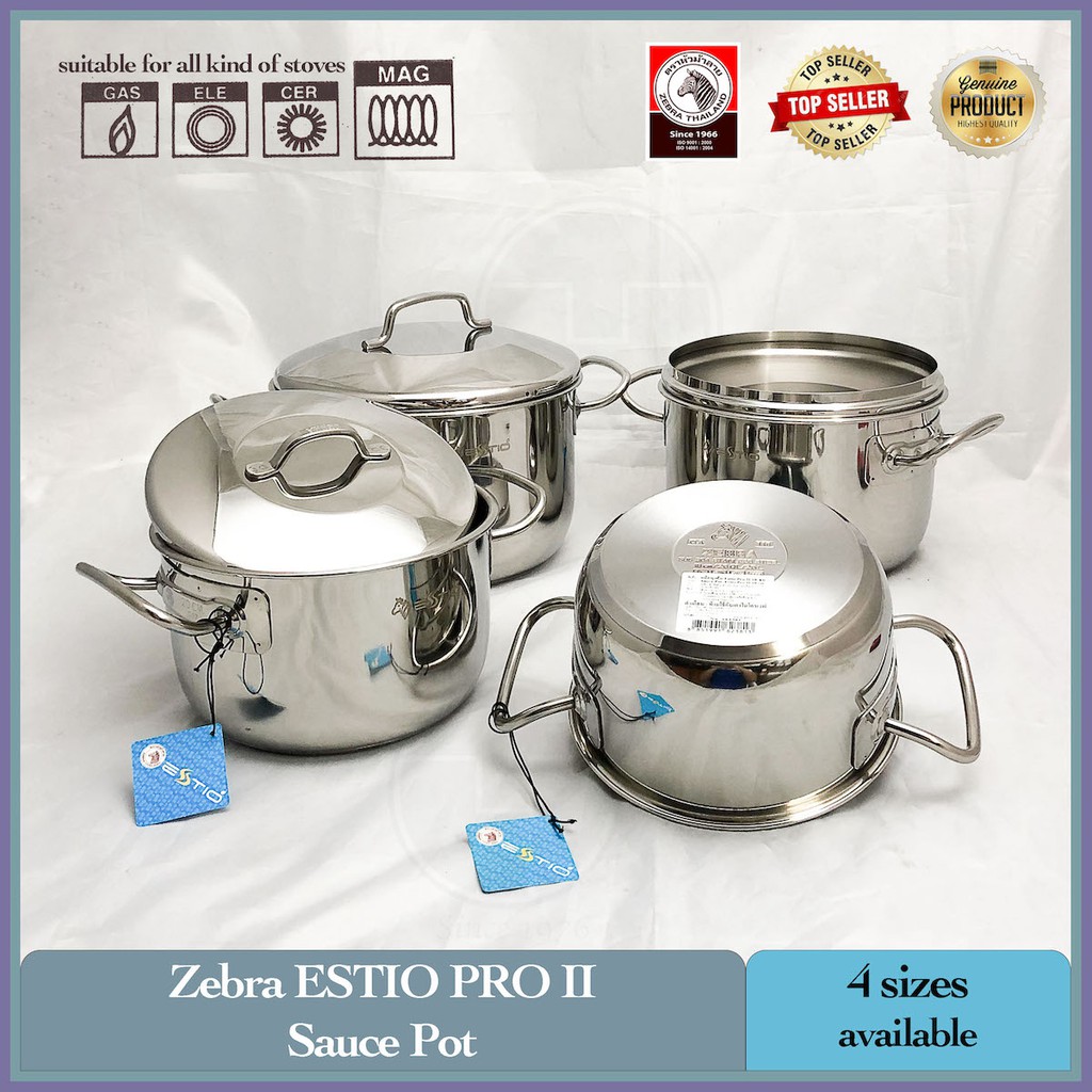 [TeoHin] Zebra SUS304 Stainless Steel Estio Pro II Sauce Pot 18cm ...